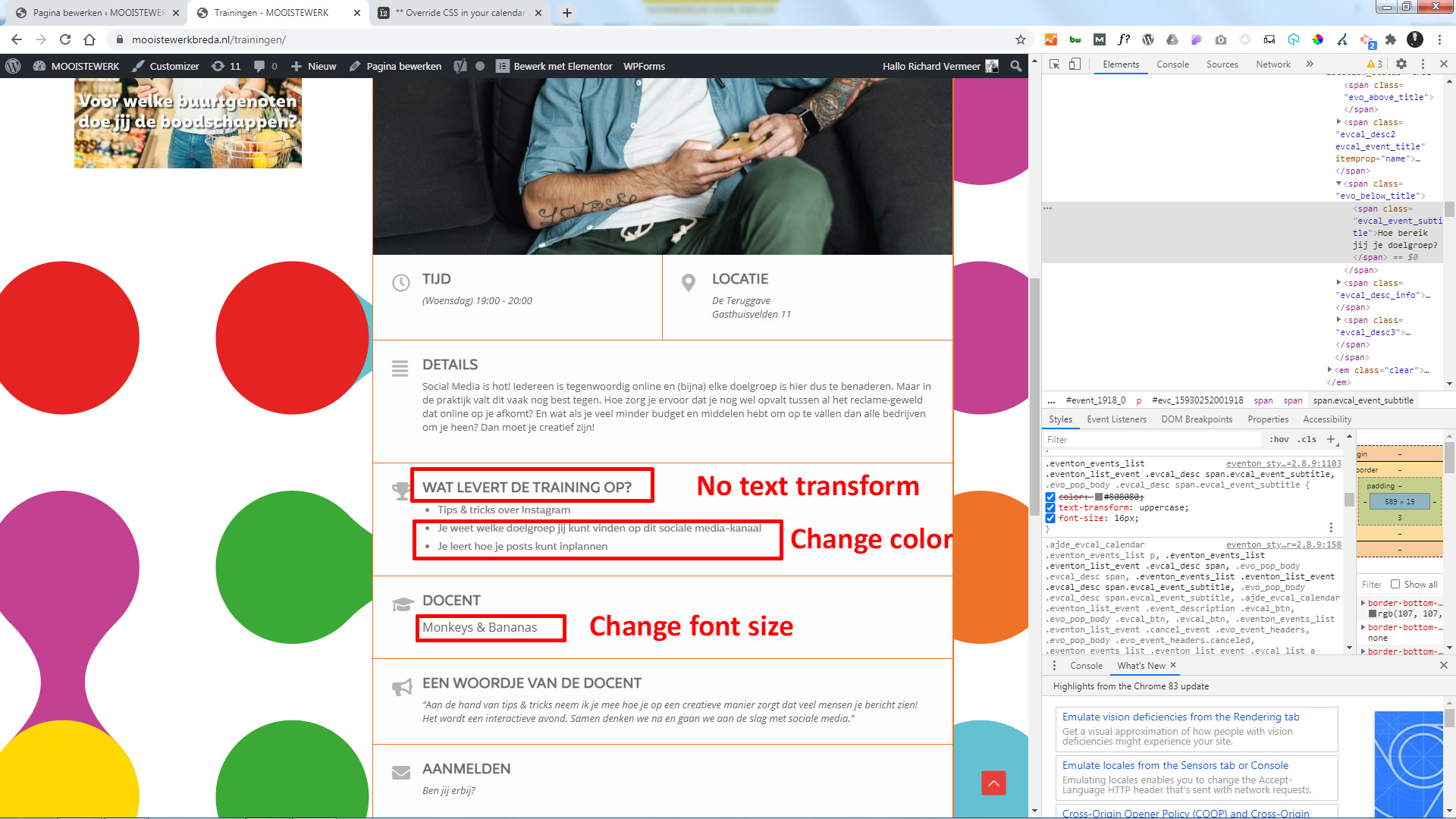 Chnages With Css In Event Dropdown List Eventon Help Desk